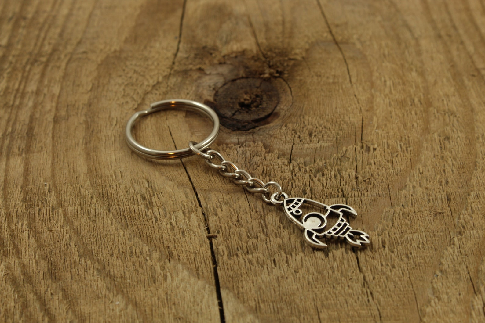Silver Rocket Keychain Rocket Keyring Space Keychain Space - Etsy