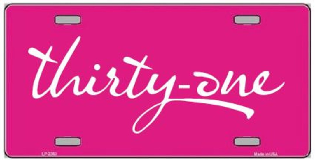 Thirty-one License Plate - Etsy