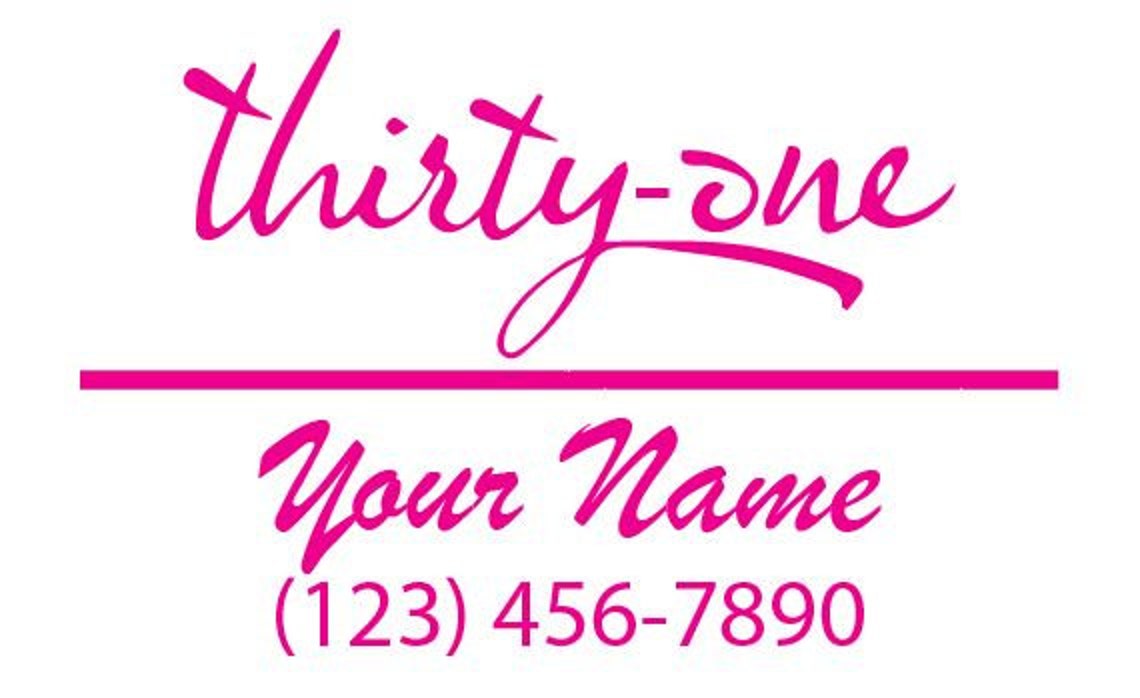Thirty-one Vinyl Decal personalized - Etsy