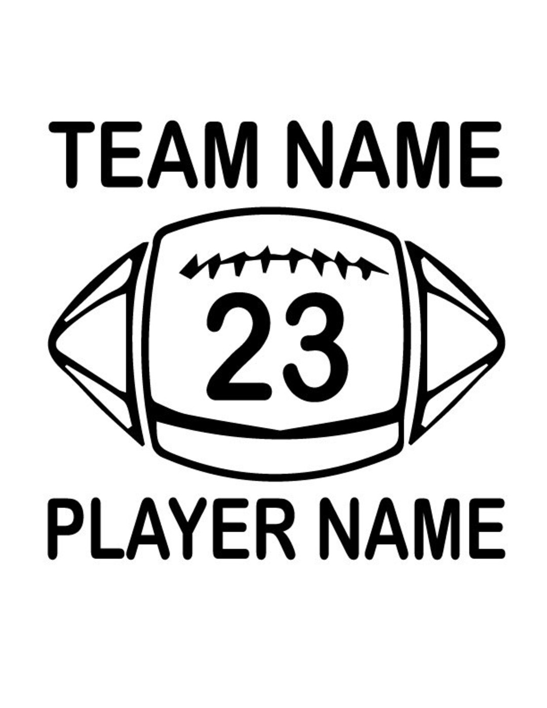 Custom Vinyl Football Decal - Etsy