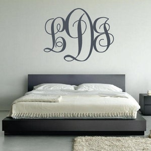 Monogram Initials Vinyl Wall Decal - Etsy