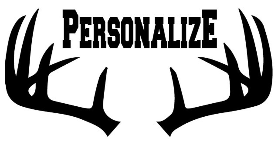 Custom Deer Antler Vinyl Decal - Etsy