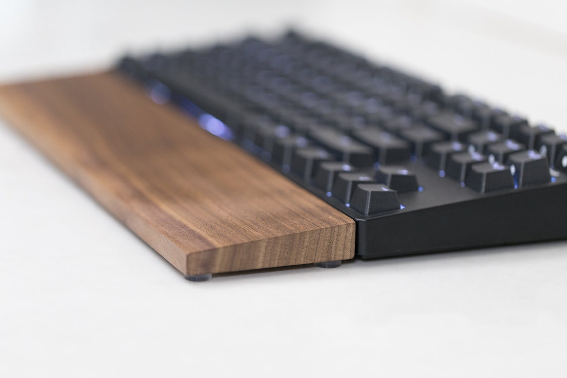 Wooden Walnut Keyboard Wrist Rest Handmade and Customizable | Etsy