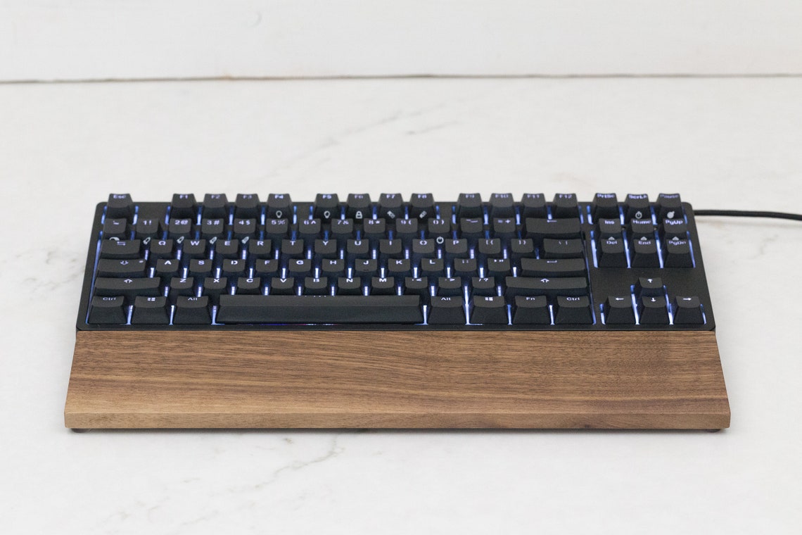 Wooden Walnut Keyboard Wrist Rest Handmade and Customizable | Etsy