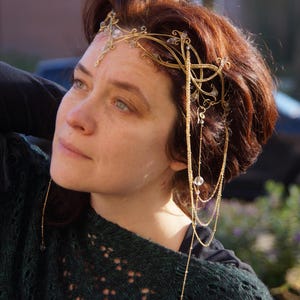 Elven Crown With Chains. Elf Tiara, Medieval Circlet, Coronet, Elvish ...