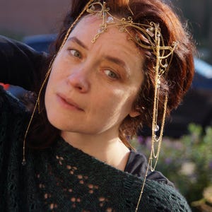 Elven Crown With Chains. Elf Tiara, Medieval Circlet, Coronet, Elvish ...