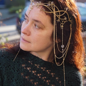Elven Crown With Chains. Elf Tiara, Medieval Circlet, Coronet, Elvish ...