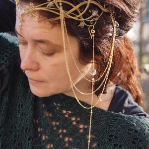 Elven Crown With Chains. Elf Tiara, Medieval Circlet, Coronet, Elvish ...