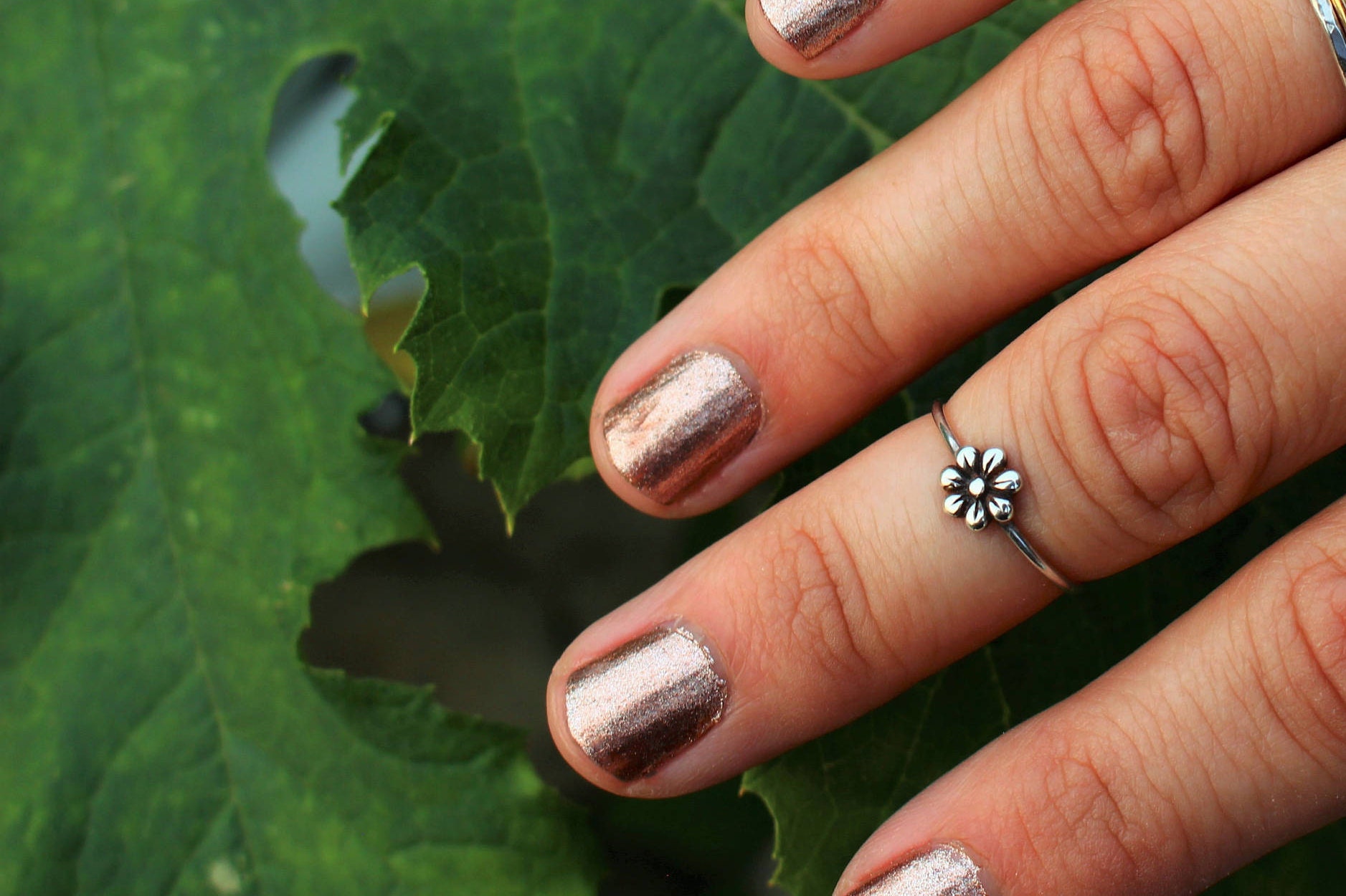 Sterling Silver Flower Ring Sweet and Simple Floral Ring | Etsy