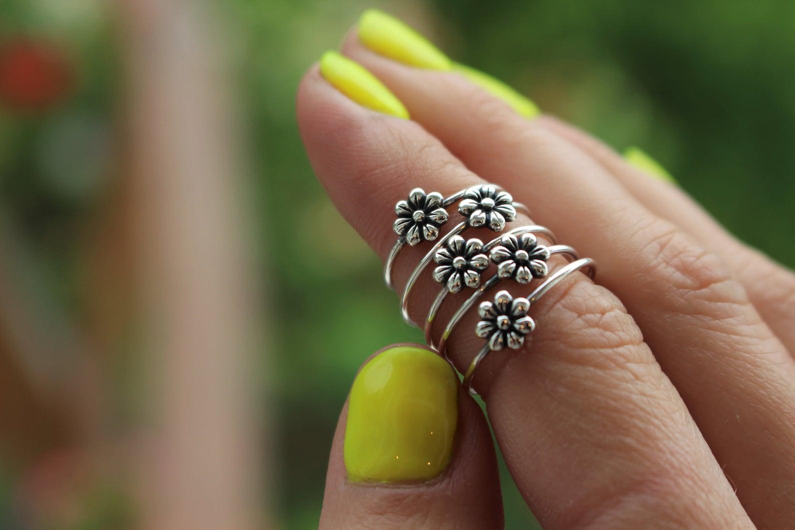 Sterling Silver Flower Ring Sweet and Simple Floral Ring | Etsy