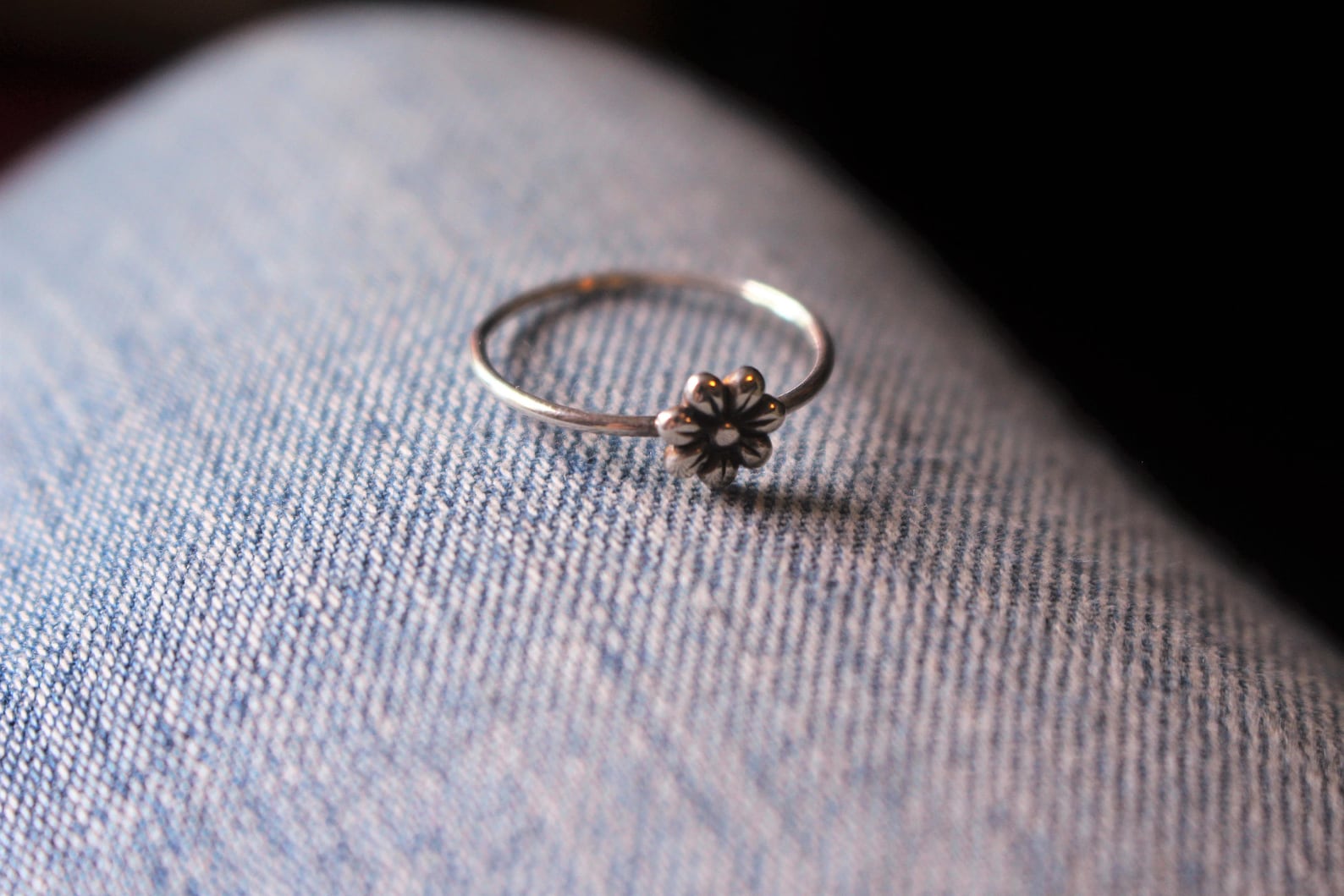 Sterling Silver Flower Ring Sweet and Simple Floral Ring | Etsy