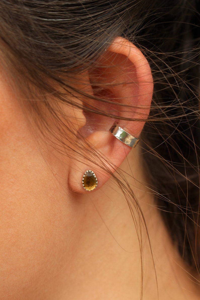 Hammered Sterling Silver Ear Cuff Simple Everyday Ear Wrap - Etsy