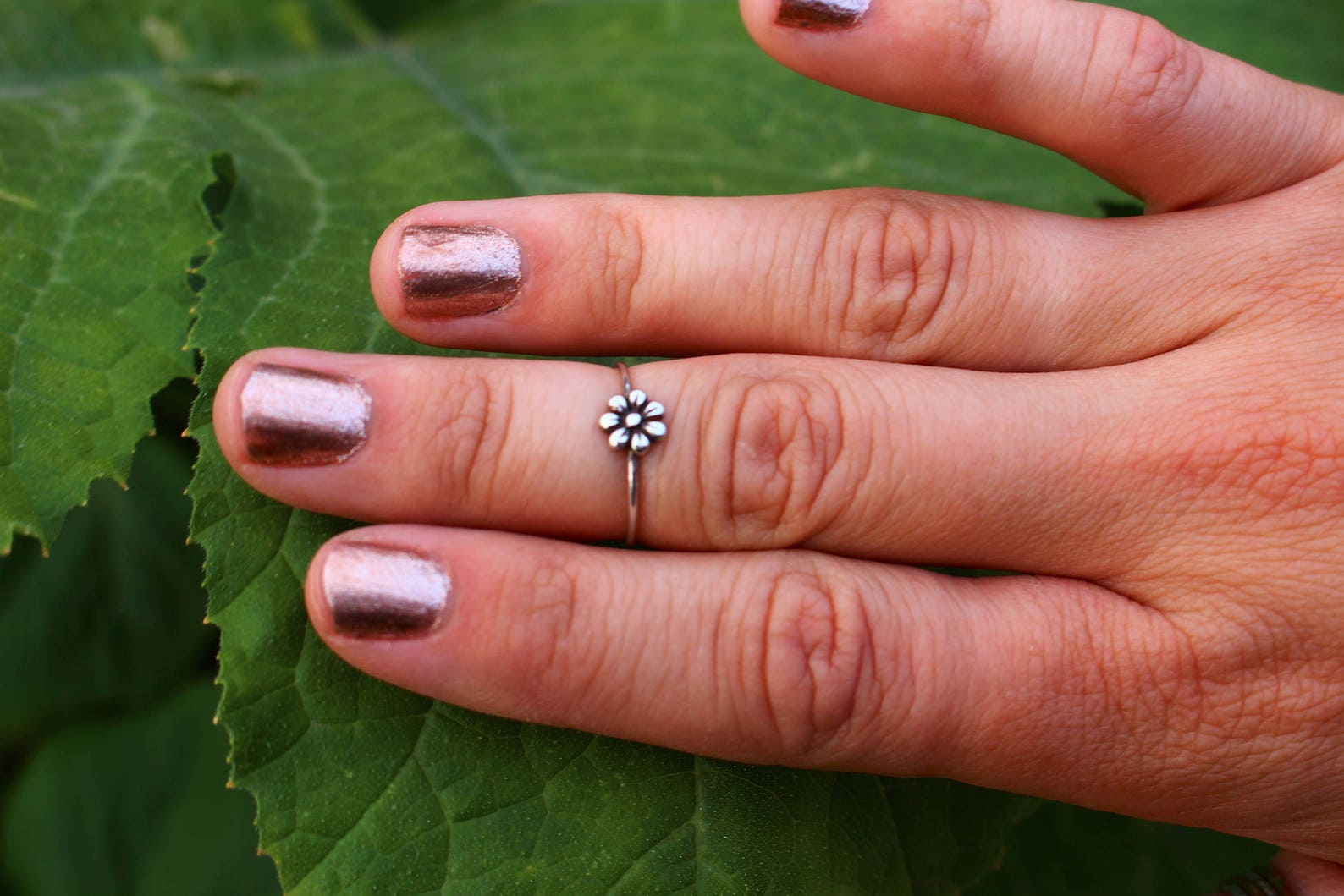 Sterling Silver Flower Ring Sweet and Simple Floral Ring | Etsy