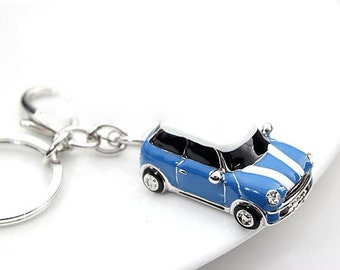 red red body mini carPersonality white gold car keychain | Etsy
