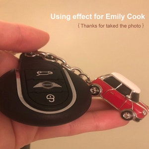 Red Red Body Mini Car,personality White Gold Car Keychain, Especially ...