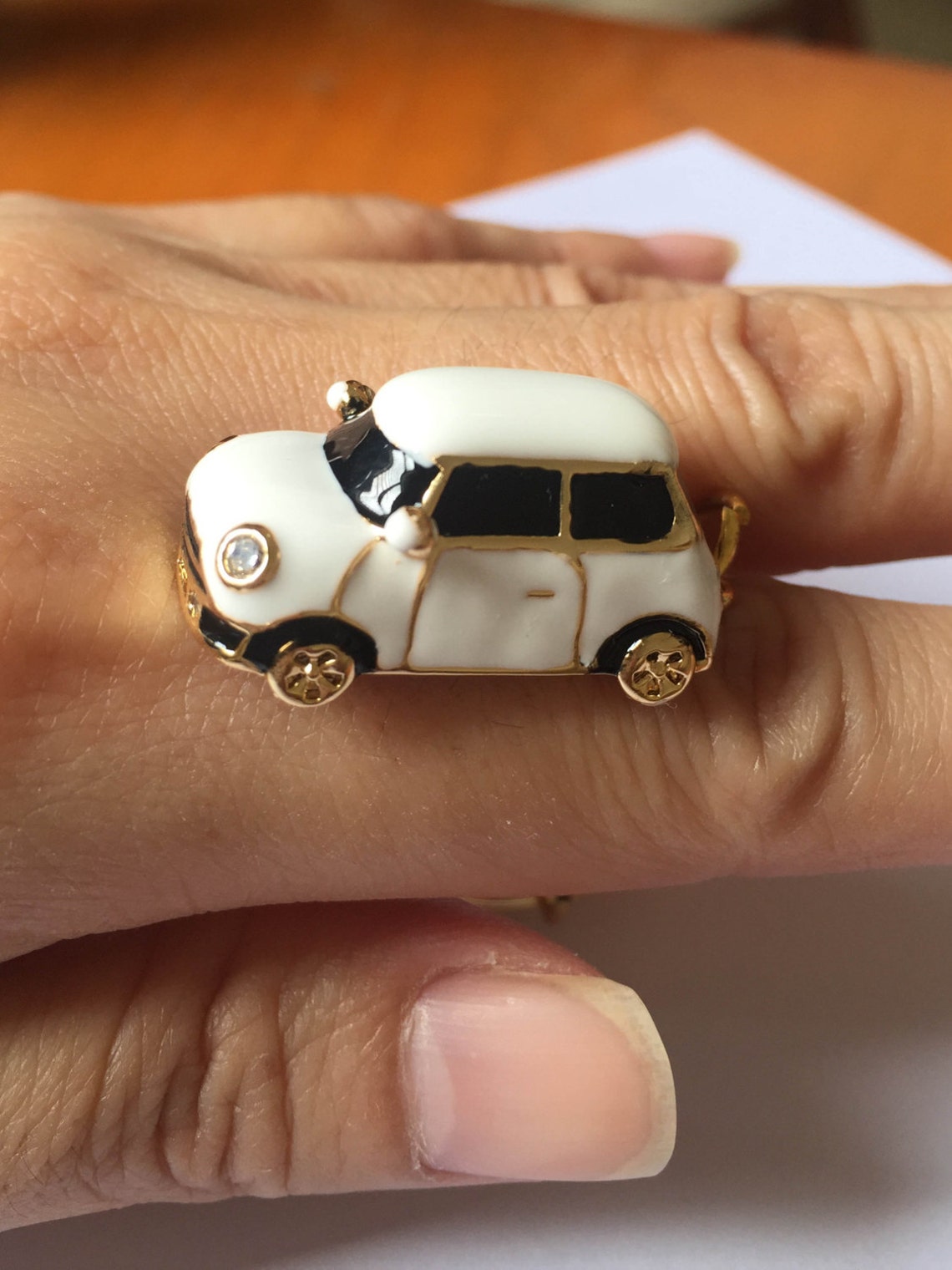 Mini Gold Car Ring Super Mini Car Personality Keychain - Etsy