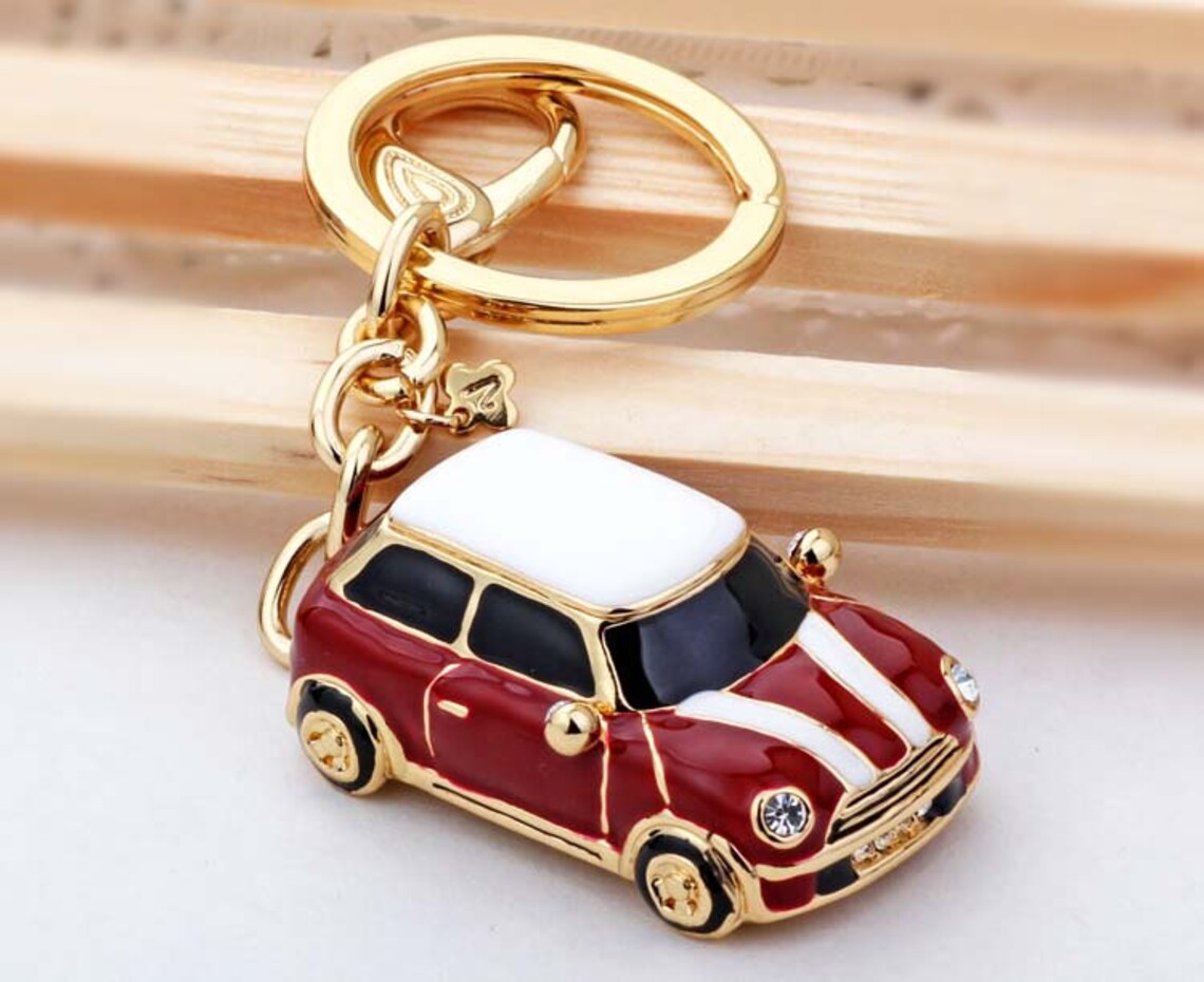 Red Mini Car,drop of Oil Plus Diamond Luxury Car Keychain,keychain or ...
