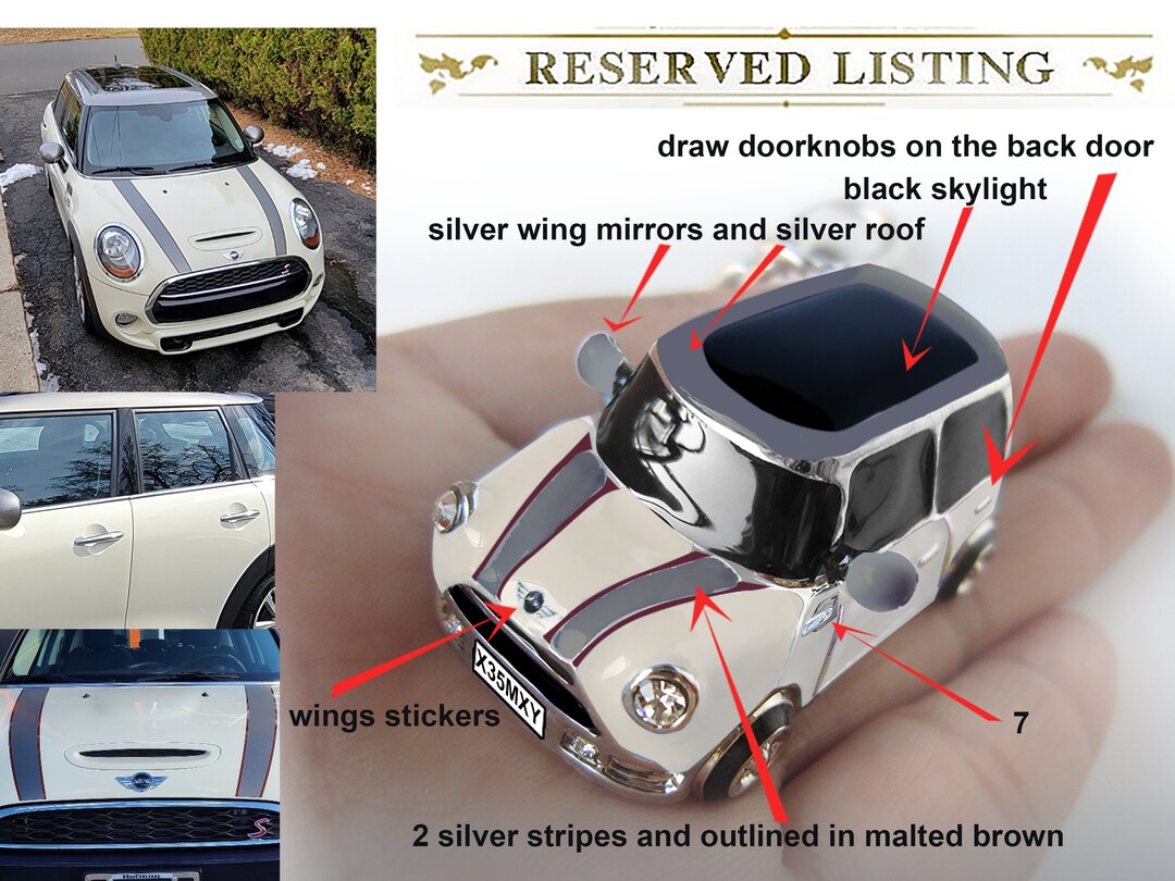 Custom Mini Car for Steve,white Gold ,pepper White Body ,2 Silver ...