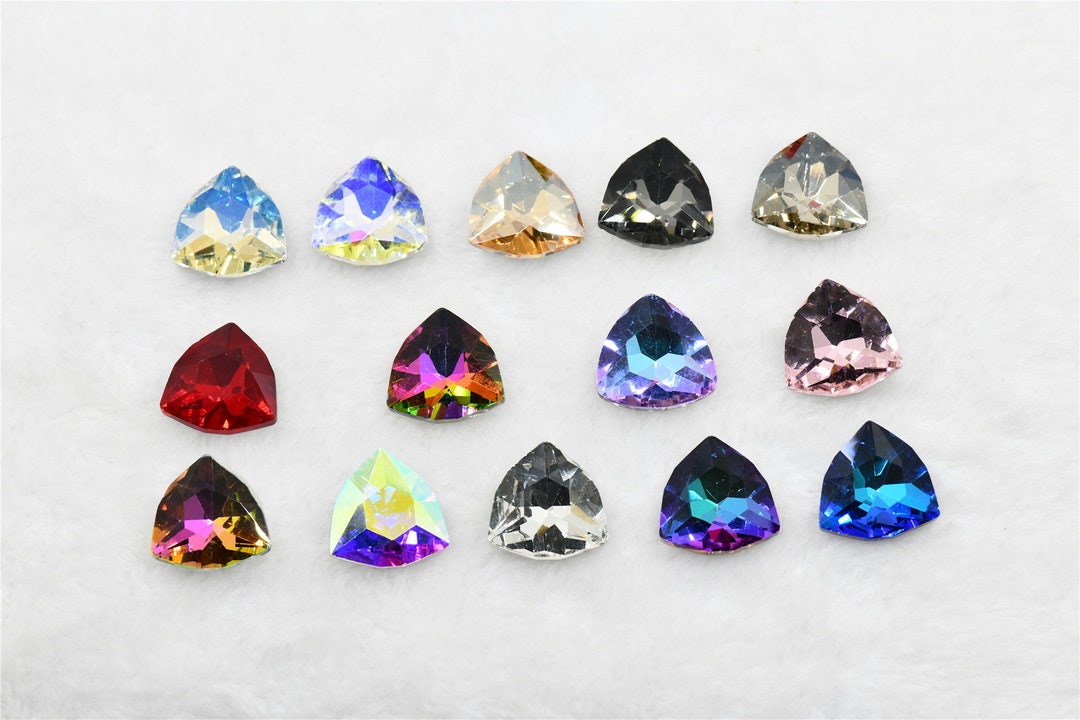 Fat Triangle 23mm Glass Crystal Rhinestones Color Stones Jewels Making ...