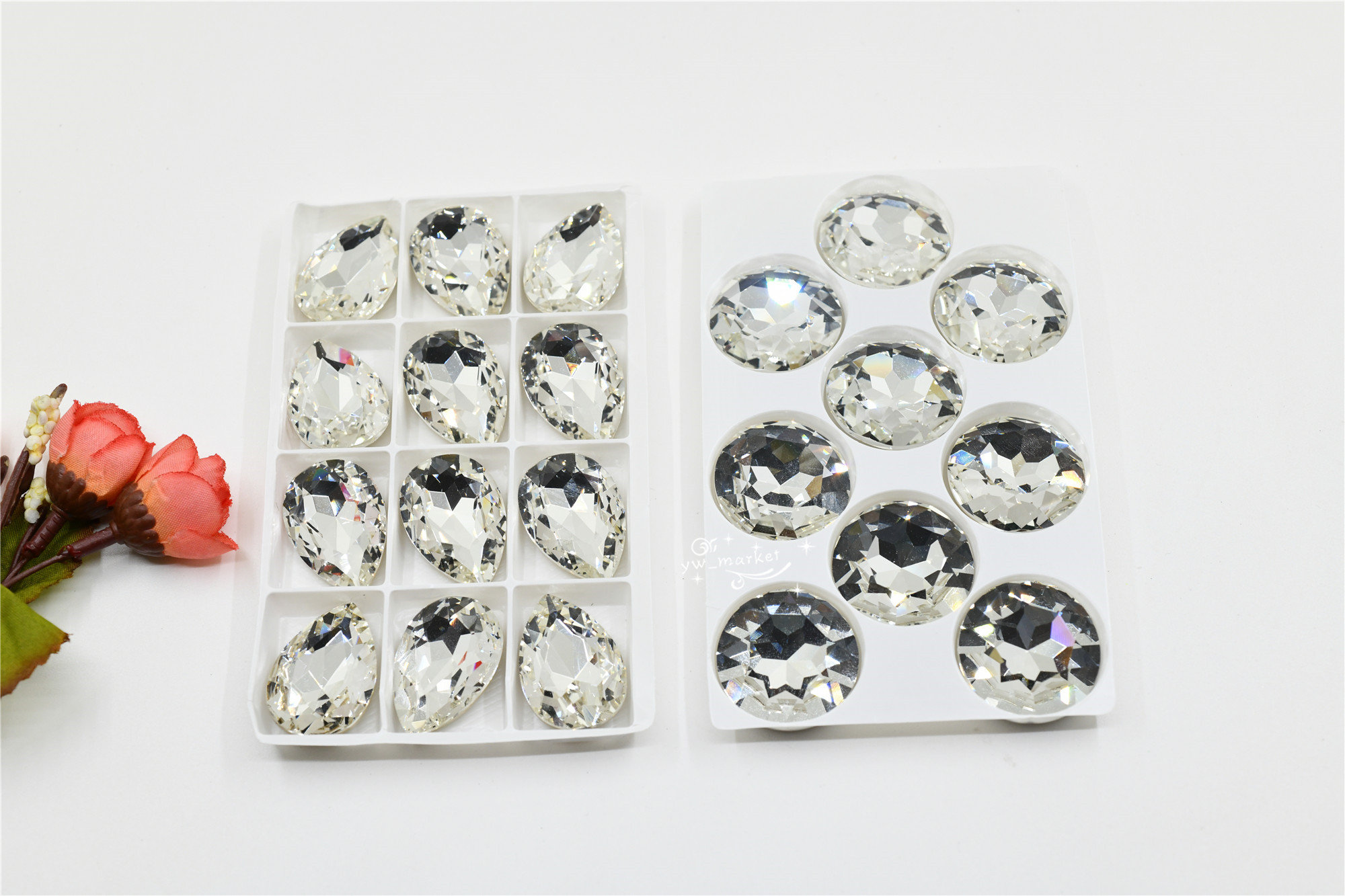 Big Glass Rhinestone K9 Point Back Crystal Gem Crystal | Etsy