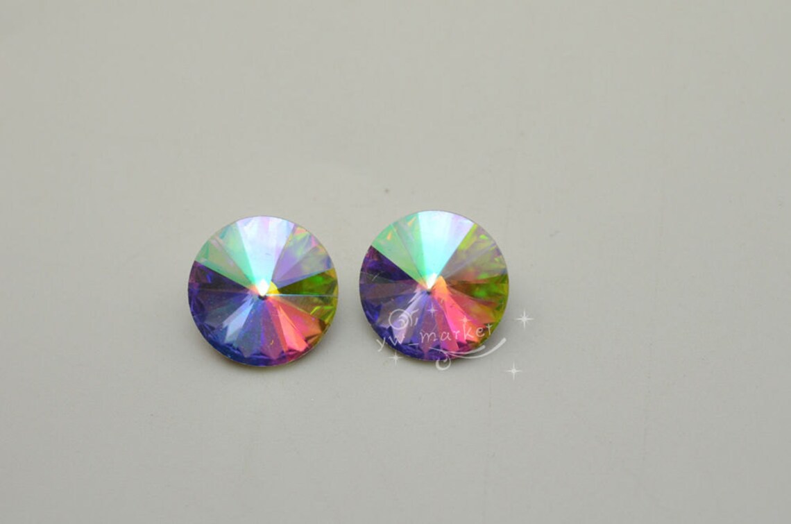100 PCS 14mm Color Glass Faceted Glass Diamond Shape Jewels - Etsy