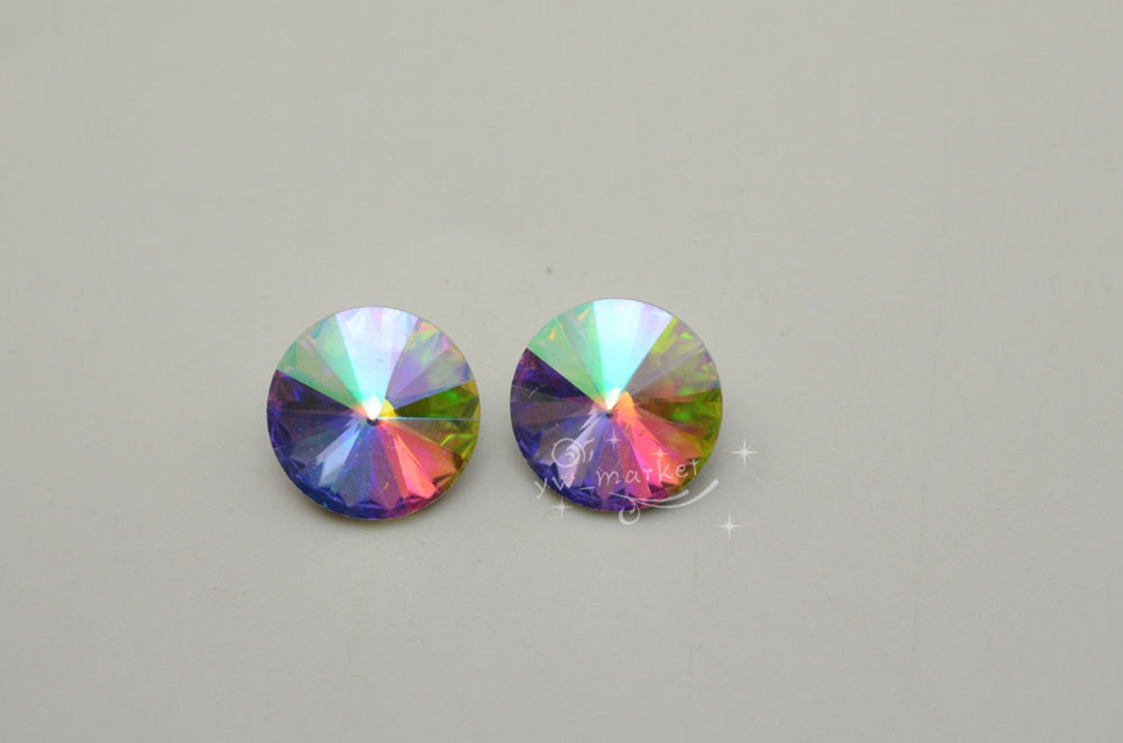 100 PCS 14mm Color Glass Faceted Glass Diamond Shape Jewels - Etsy