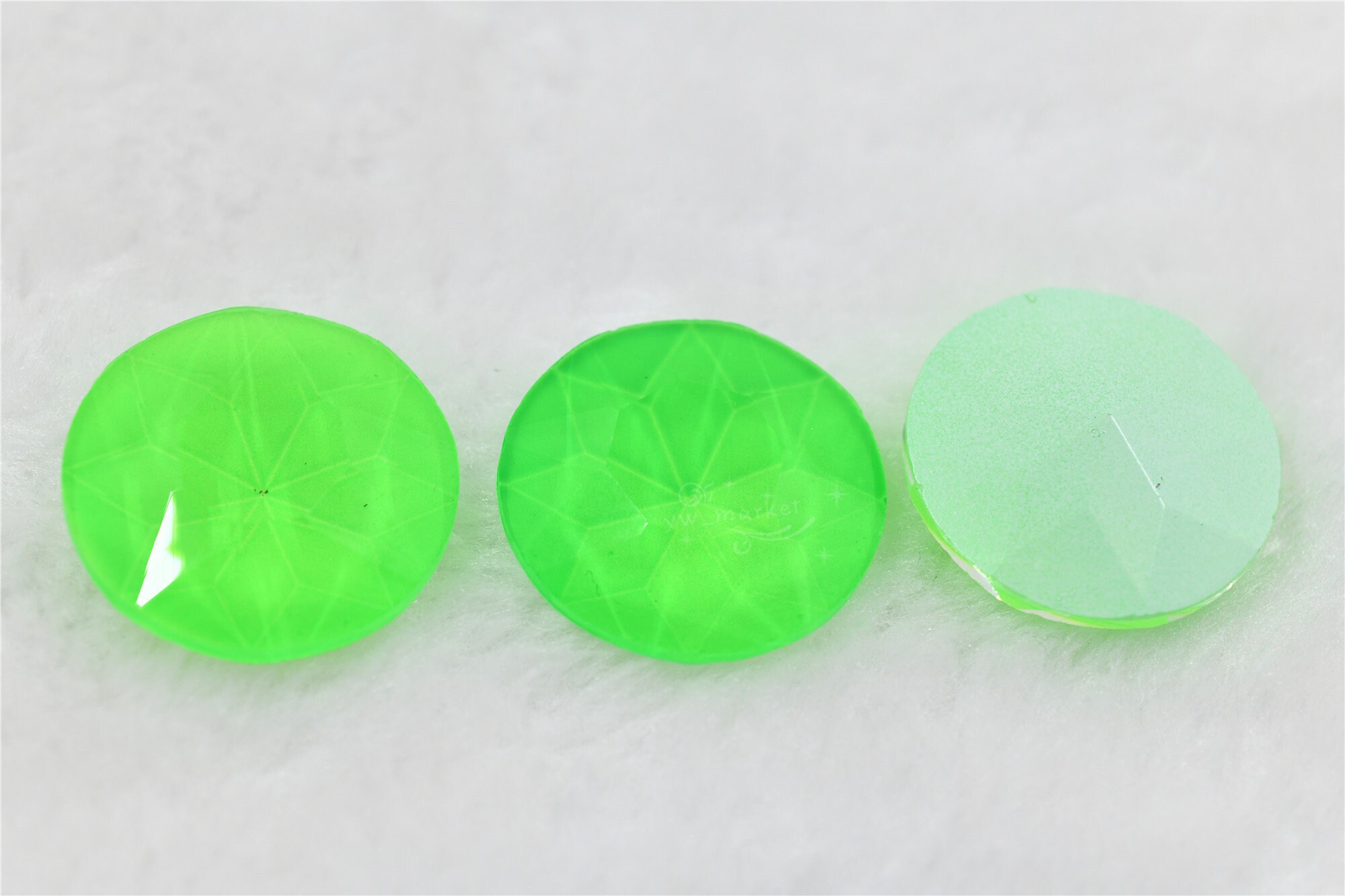 27mm Round Neon Color Glass Rhinestone Faceted Stones Jewelry - Etsy