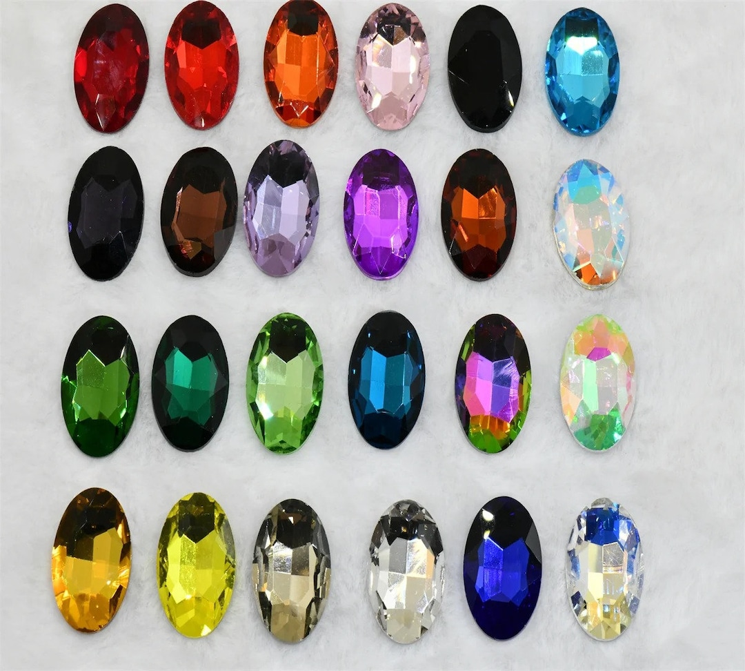 Oval Pointback Glass Rhinestones: DIY Costume Dress Jewelry Making - Etsy
