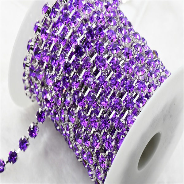 Rhinestone Cup Chain - Etsy