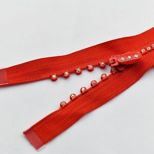 60cm Crystal Rhinestone Zipper: Black Separating Zipper for Garments - Etsy