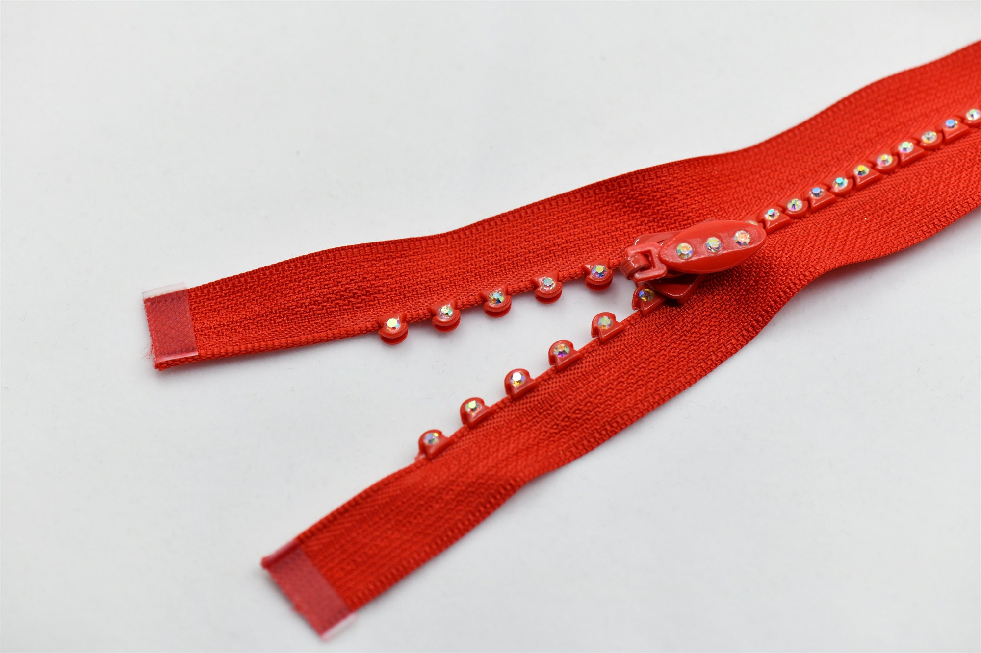 60cm Crystal Rhinestone Zipper: Black Separating Zipper for Garments - Etsy