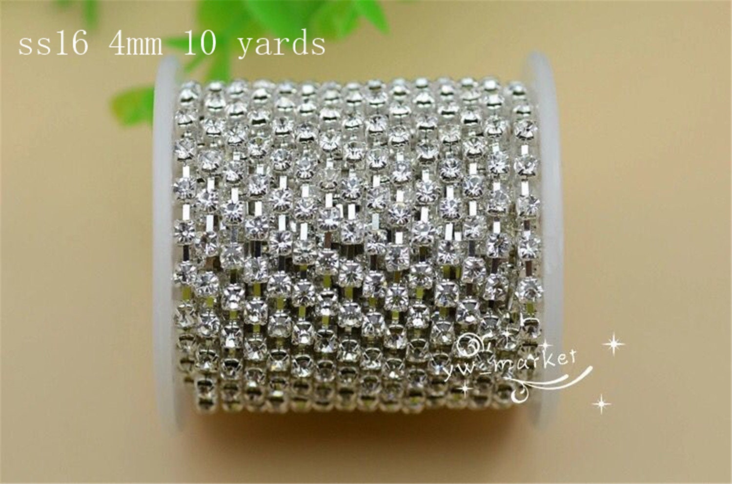 SS6/SS8/SS10/SS12/SS14/SS16/SS18/SS20 Crystal Rhinestone Chain | Etsy