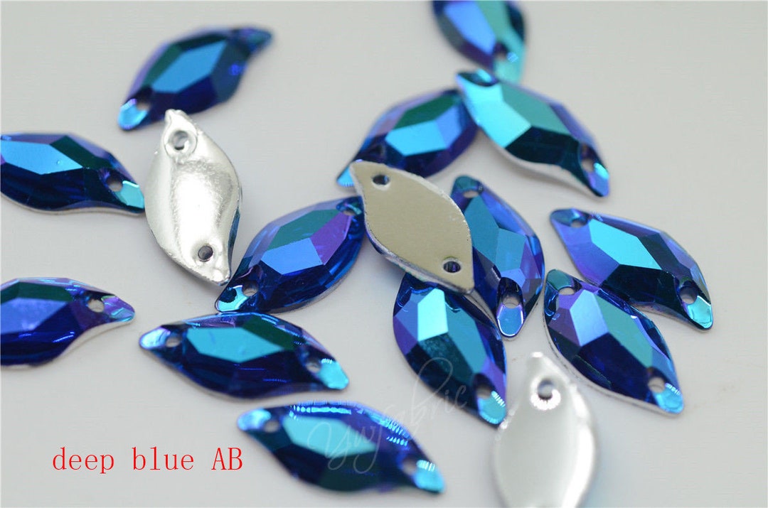 S Shape Color AB Acrylic Resin Stones Rhinestone Flatback Strass Gem ...