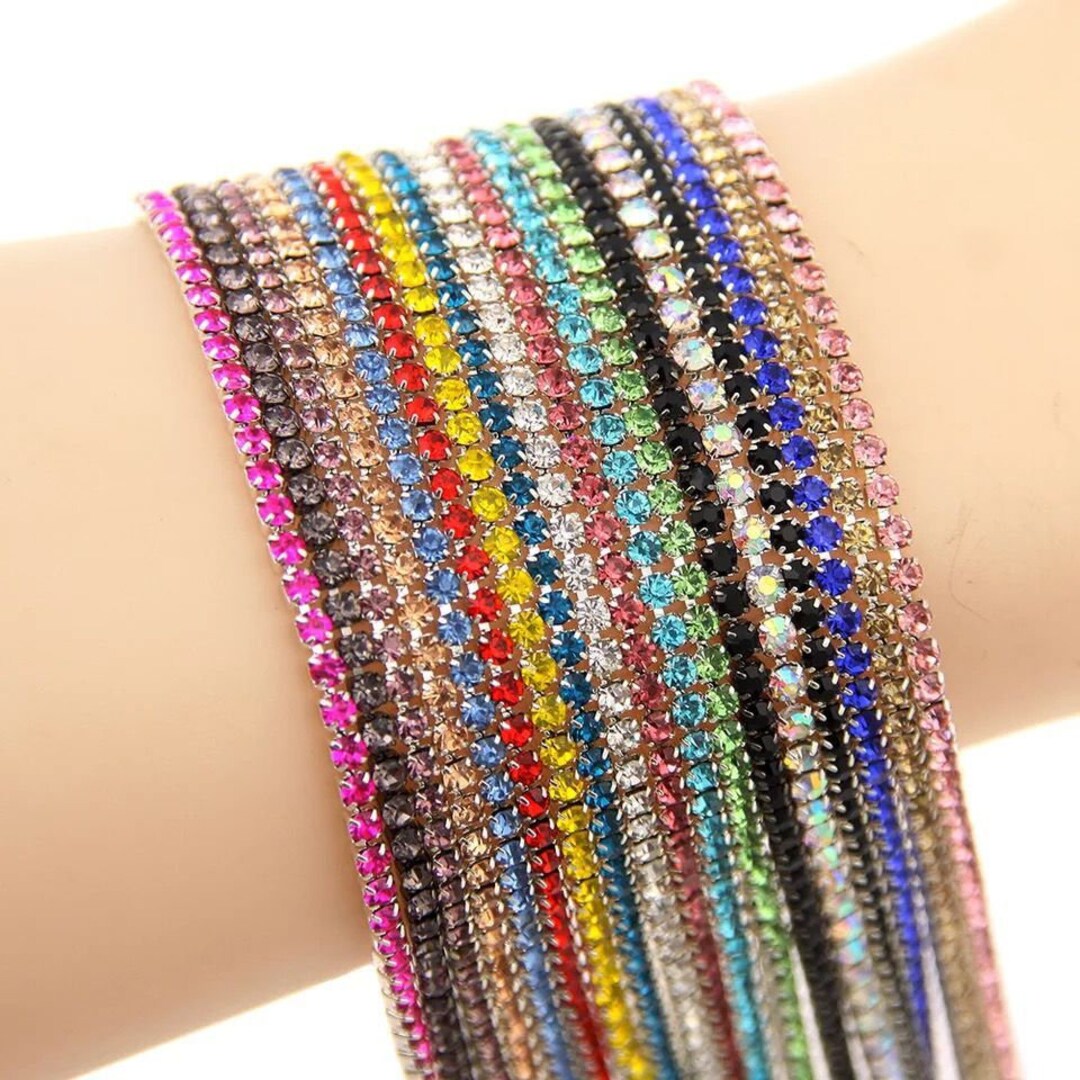 SS6SS16 Crystal Rhinestone Close Chain Trims Color You Pick - Etsy