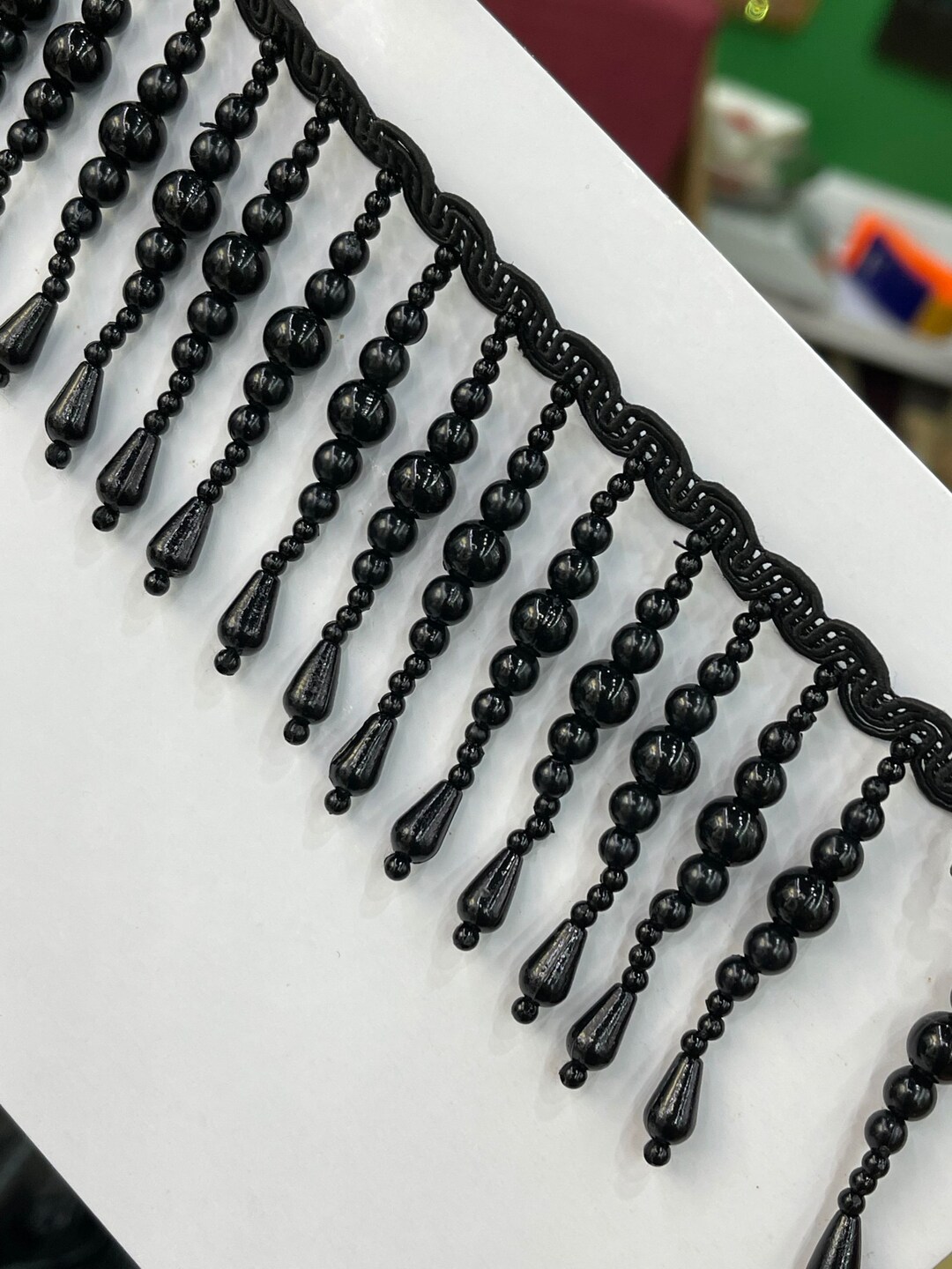 6cm Pearls Seed Beaded Fringe Lamp Costume Trim Crafts 1 Yard Color You ...