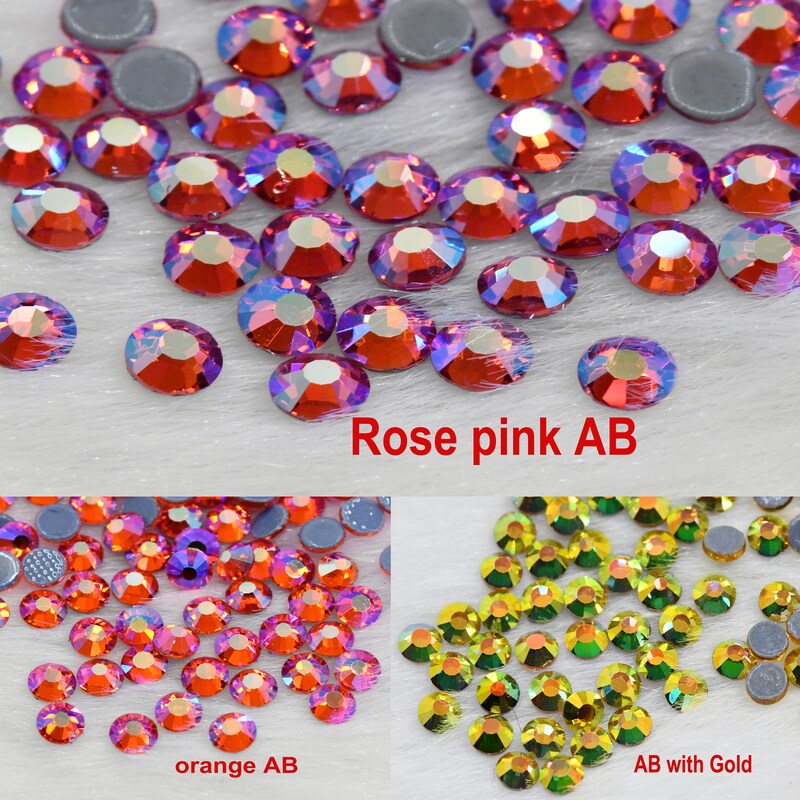 Color Ab Dmc Hotfix Crystal Rhinestones Ss10 - Etsy