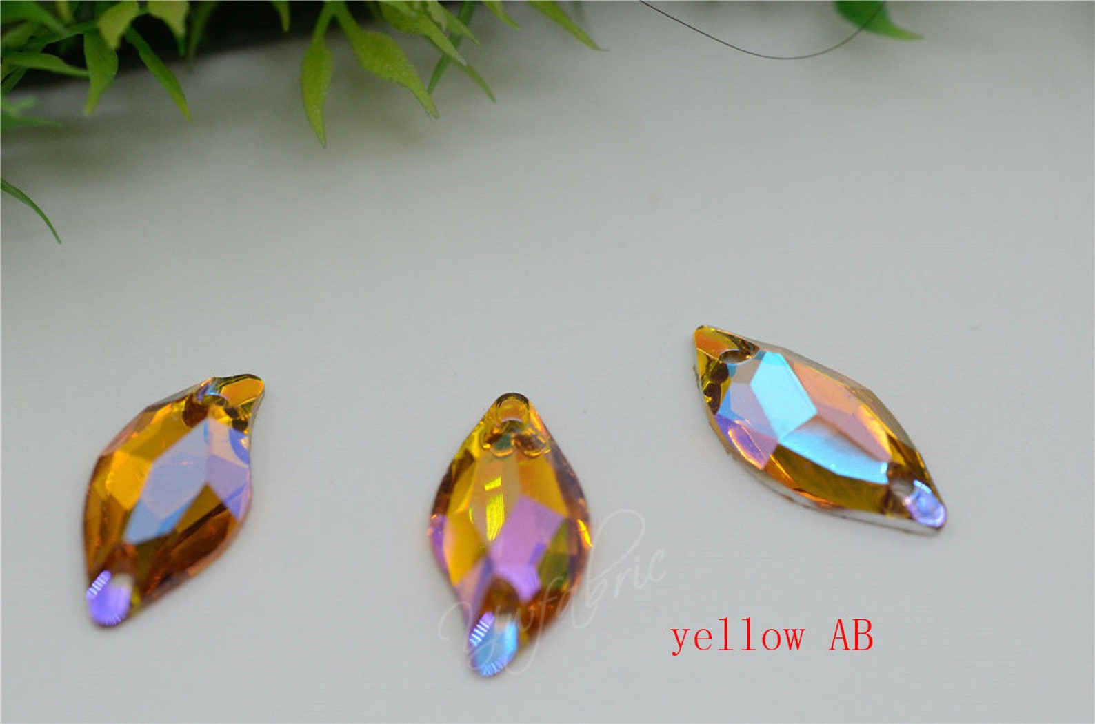 S Shape Color AB Acrylic Resin Stones Rhinestone Flatback Strass Gem ...