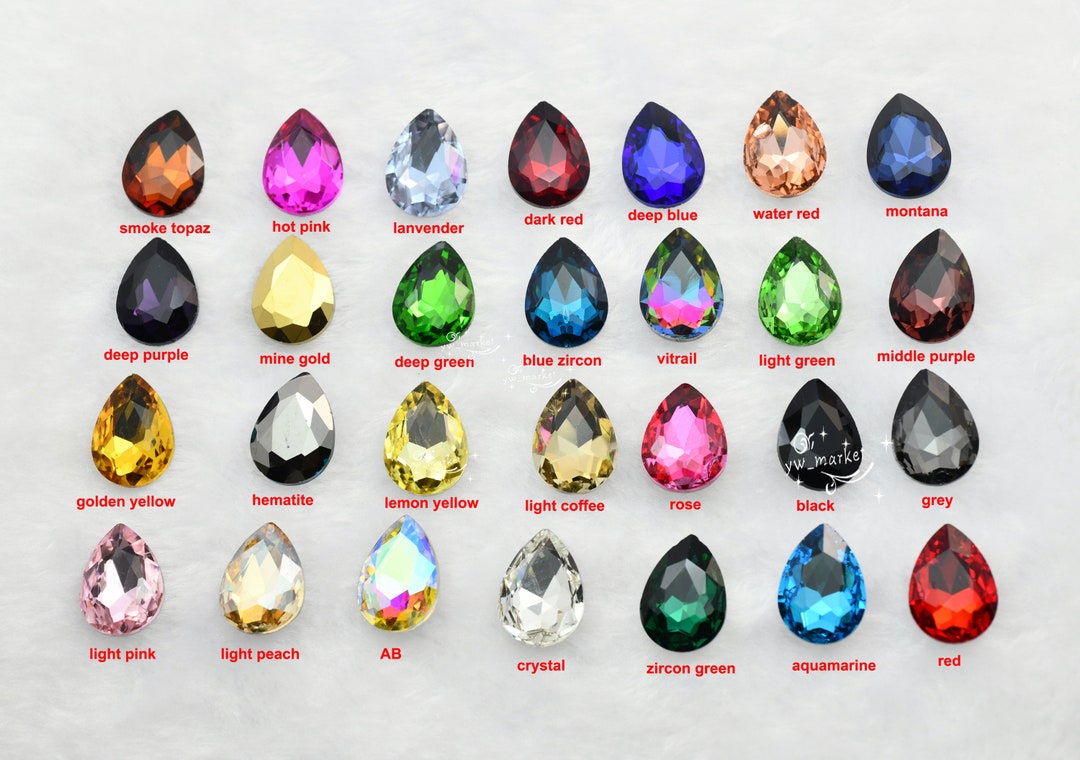 Teardrop Glass Rhinestones: DIY Jewelry, Costume & Dress Making - Etsy