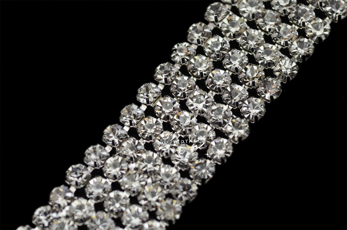 5-row Crystal Rhinestone Chain Trim DIY Wedding Cake Decor 1 Yard - Etsy