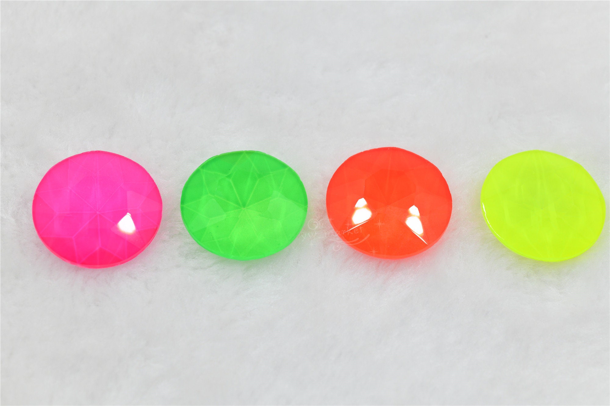 27mm round Neon Color Glass Rhinestone Faceted stones Jewelry | Etsy