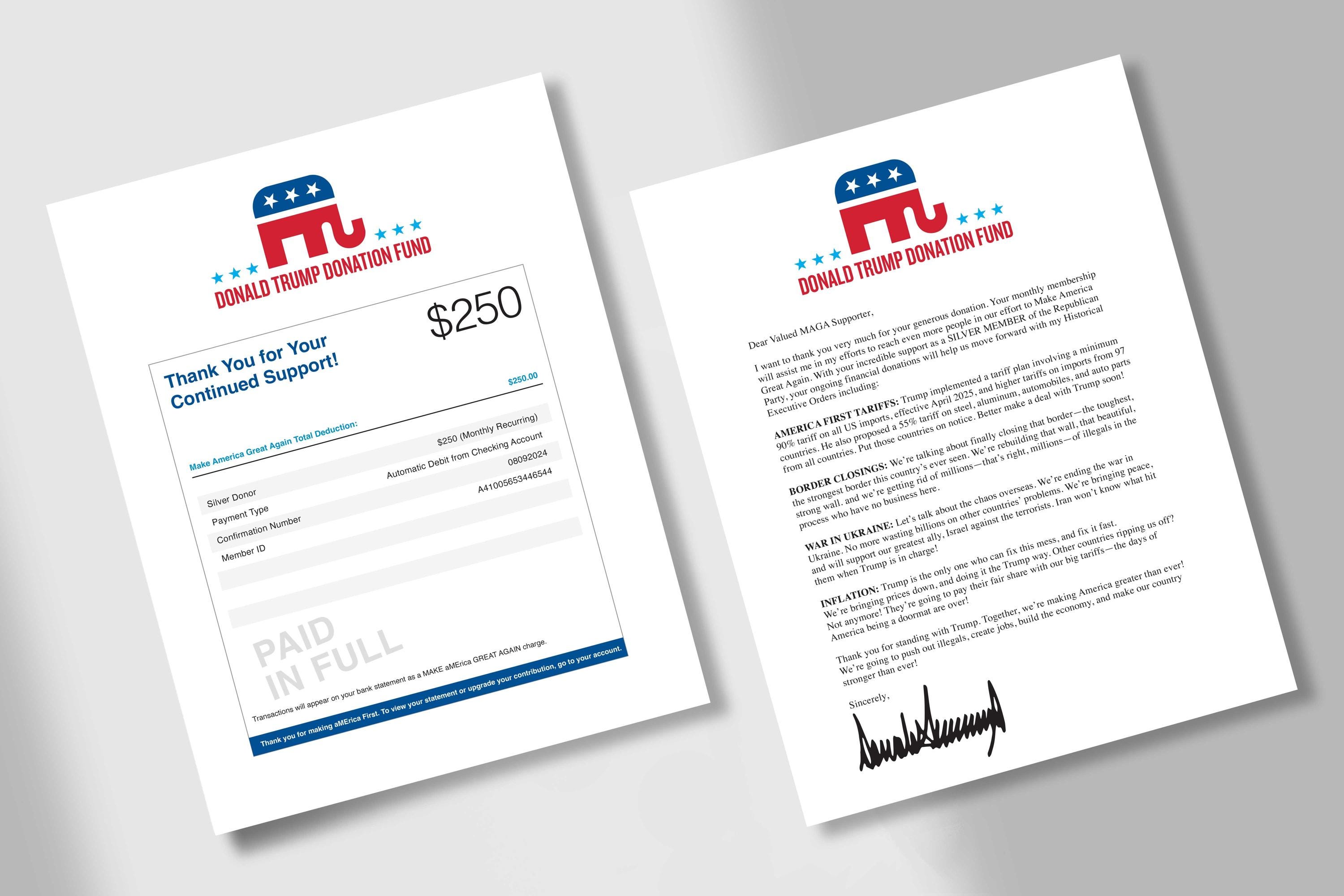 Donald Trump 2028 Prank Mailer: Anonymous Gag Gift, Ships Directly to ...