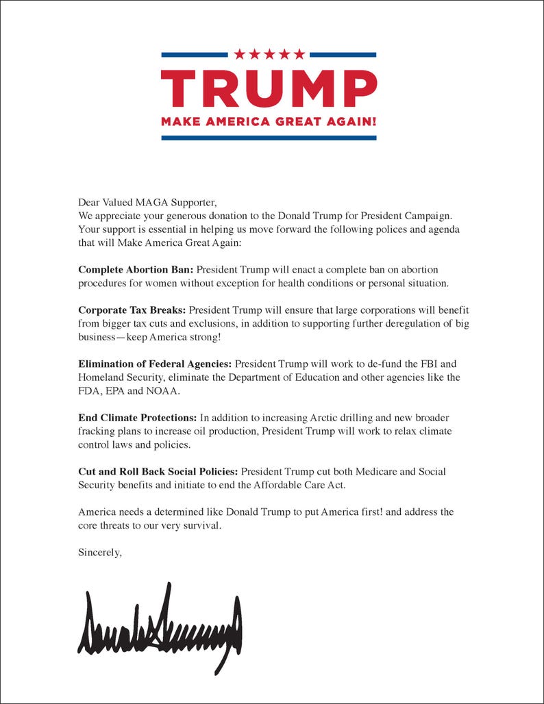 Donald Trump PNG, SVG Digital Prank 2024 Campaign Donation Receipt ...