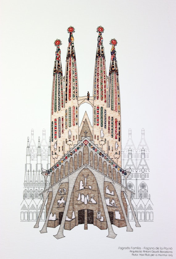 Gaudi Sagrada Familia Drawing