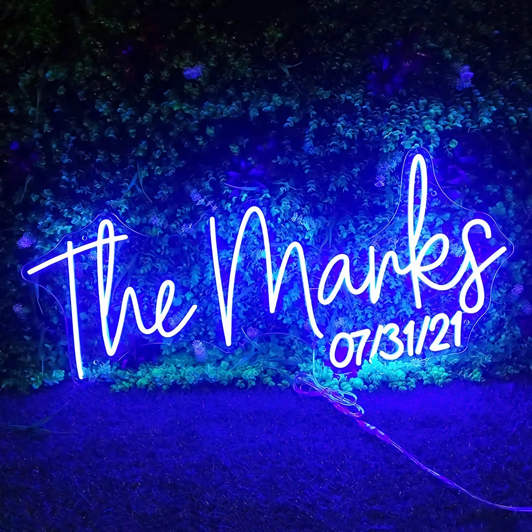 Custom the Name Neon Sign Personalized Neon Wedding Signs, Custom ...
