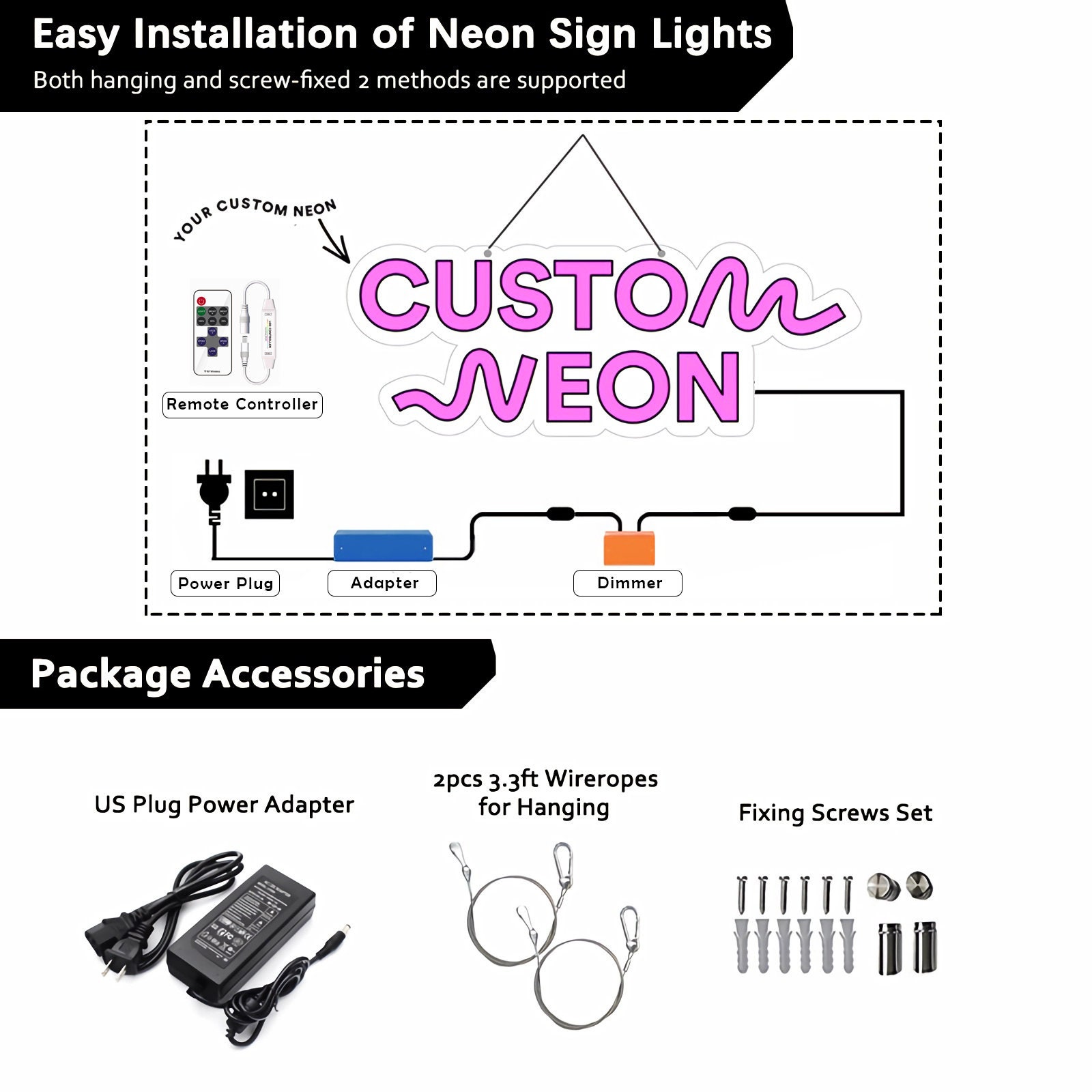 Custom Wedding Backdrop Neon Sign, Personalized the Name Neon Signs ...