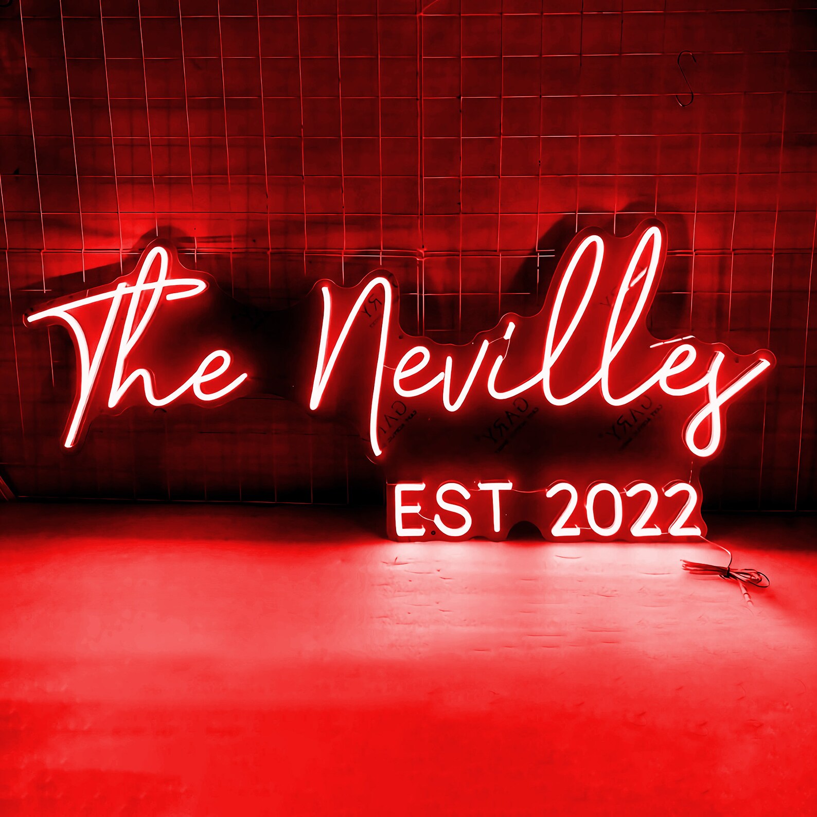 Custom Wedding Backdrop Neon Sign, Personalized the Name Neon Signs ...