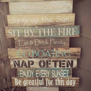 Lake Rules Sign - Etsy