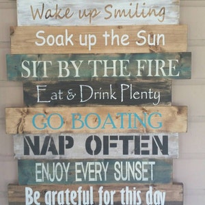 Lake Rules Sign - Etsy