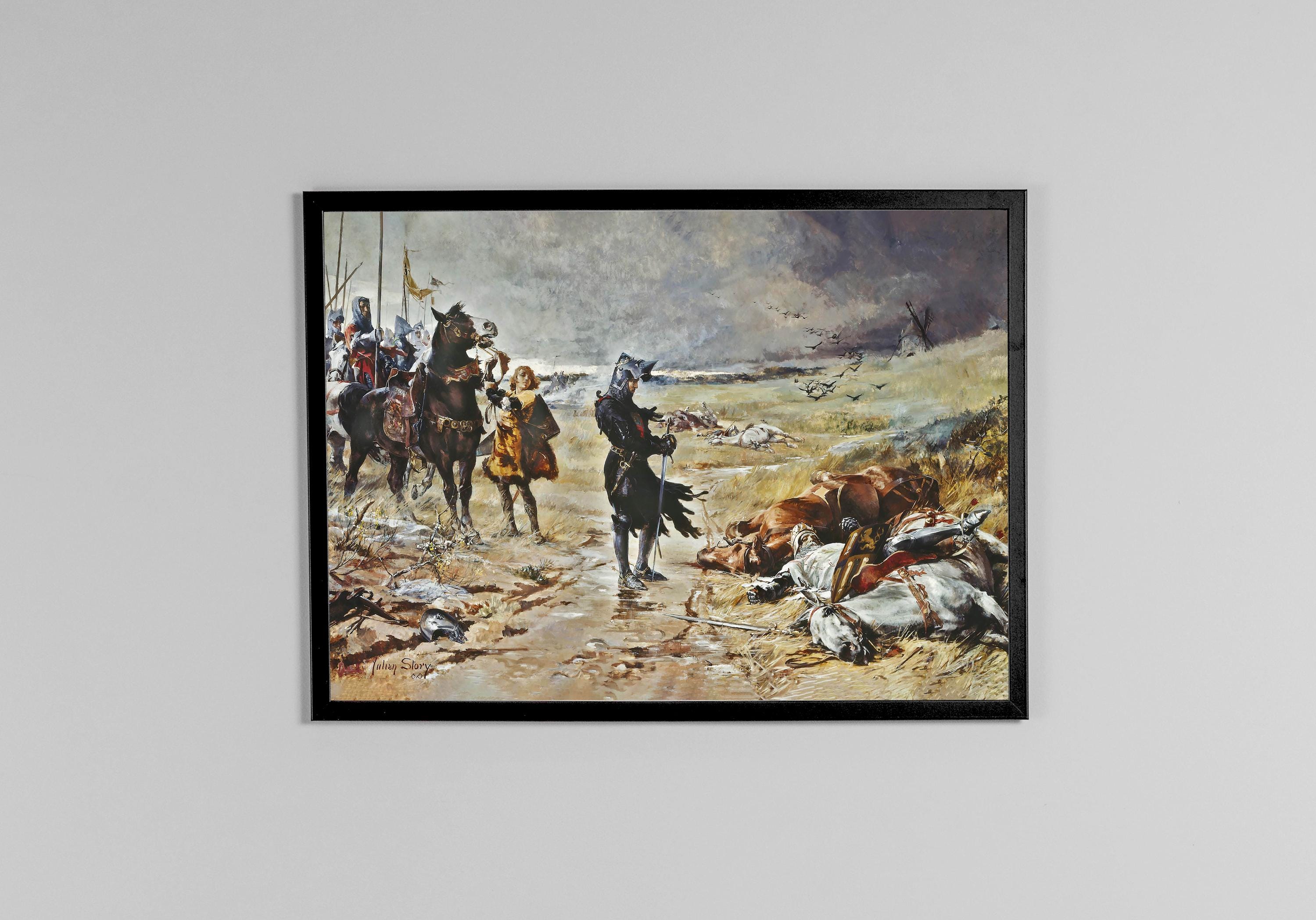 Black Prince at the Battle of Crecy, 1881, by Julian Russell Story ...