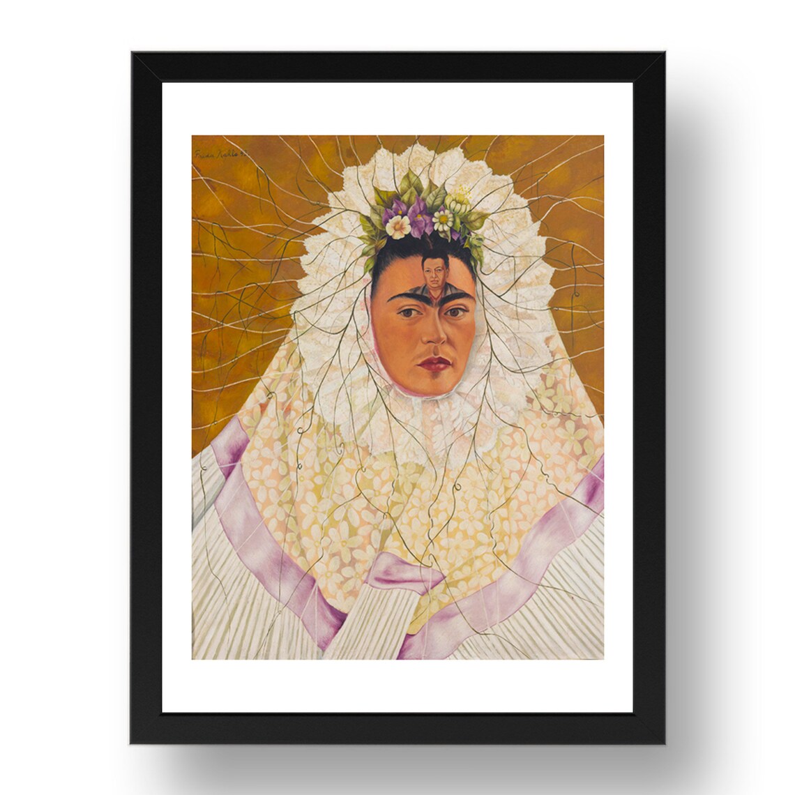 Frida Kahlo: Self Portrait as Tehuana With Diego Rivera Forehead ...